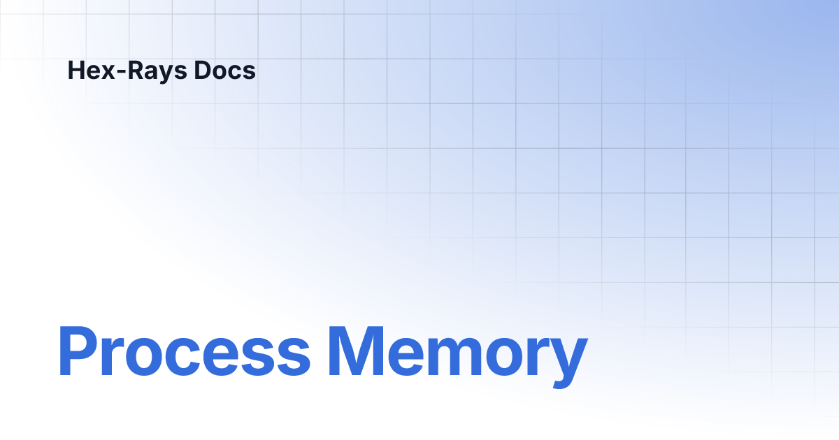 Process Memory | Hex-Rays Docs